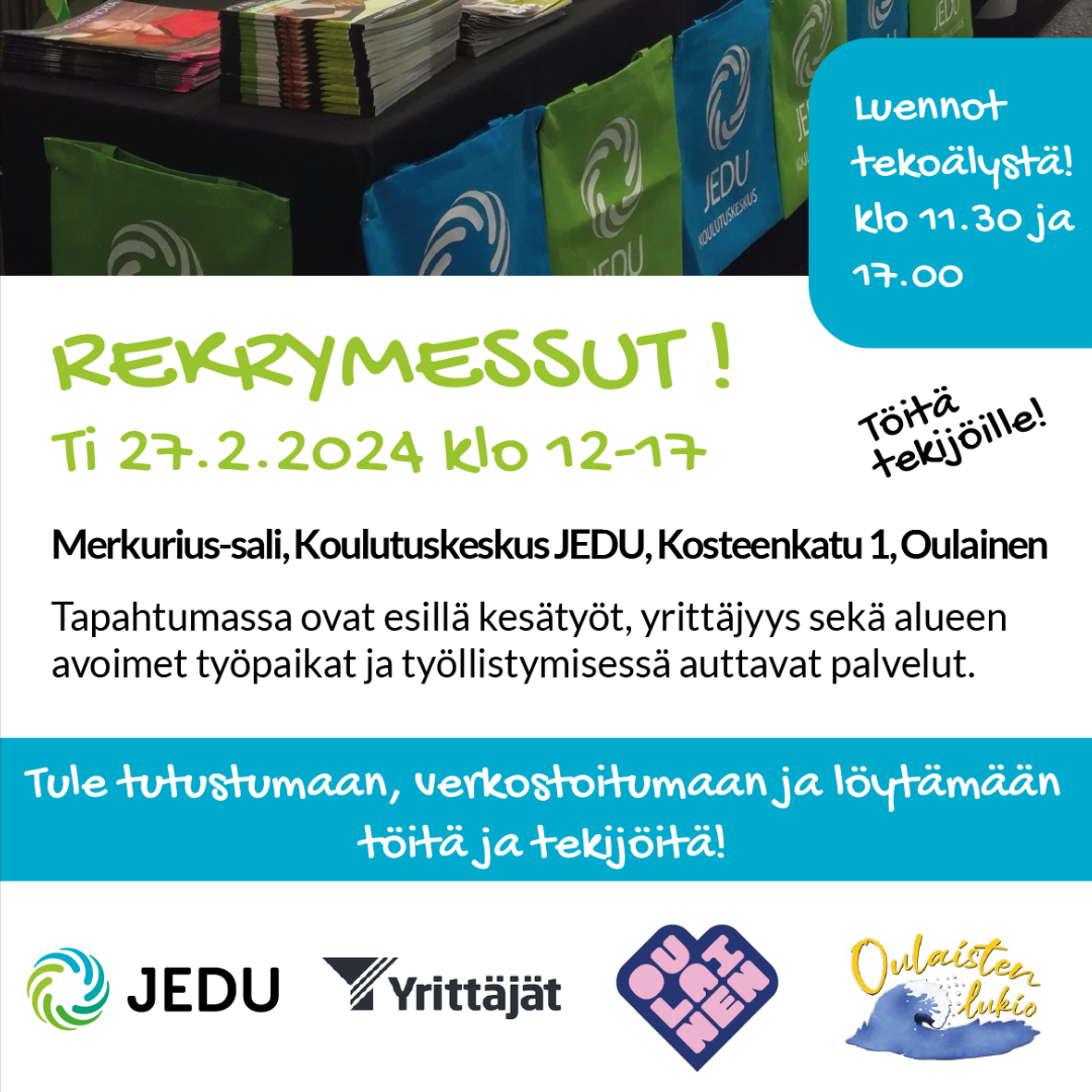 Rekrymessut - Jokilaaksojen koulutuskuntayhtymä JEDU